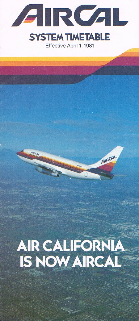 AirCal April 1, 1981 System Timetable – departedflights2.com