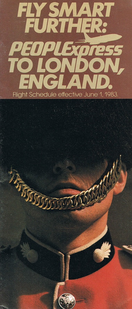 People Express Airlines June 1, 1983 System Timetable ...