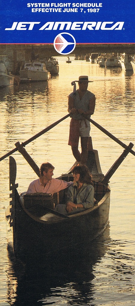 Jet America Airlines June 7, 1987 System Timetable – departedflights2.com