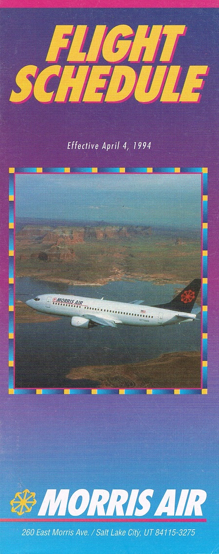 Morris Air April 4, 1994 System Timetable – departedflights2.com
