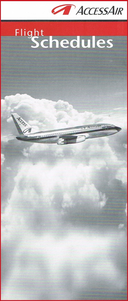 Access Air August 12, 1999 Flight Schedule – departedflights2.com