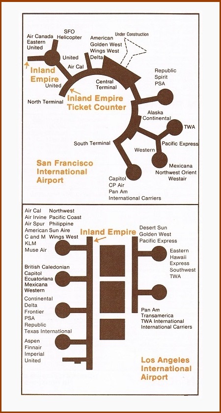 Inland Empire Airlines October 31, 1982 System Timetable ...
