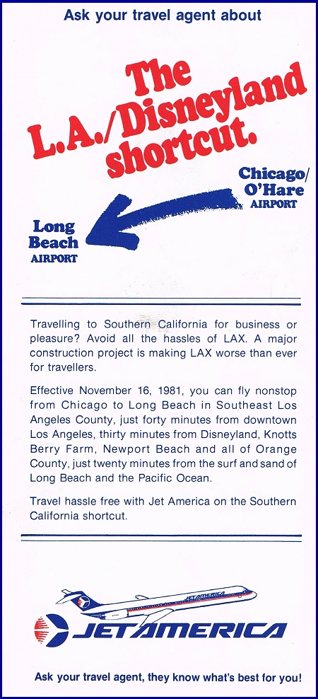 Jet America Airlines November 16, 1981 Flight Schedule ...