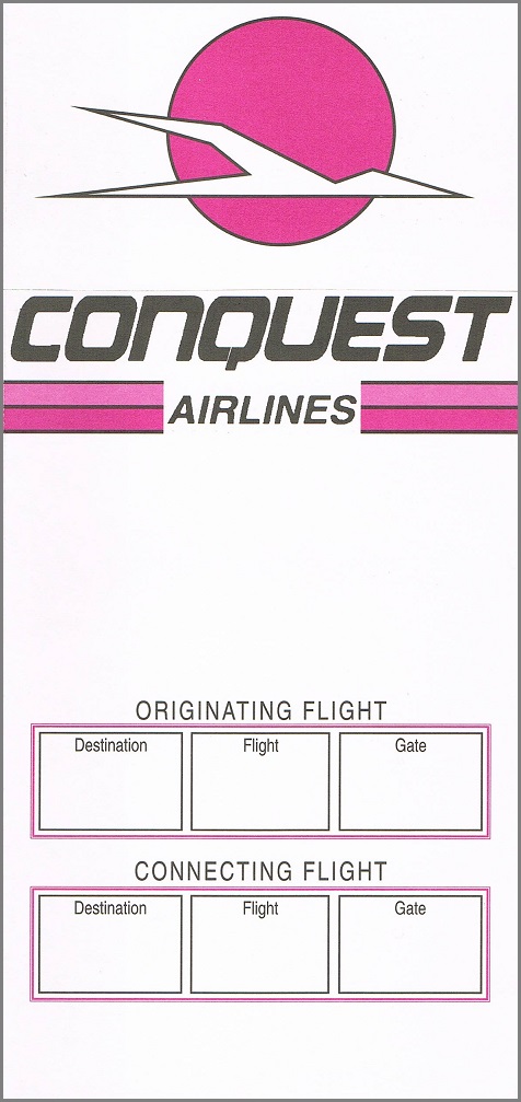Conquest Airlines Ticket Jackets – departedflights2.com