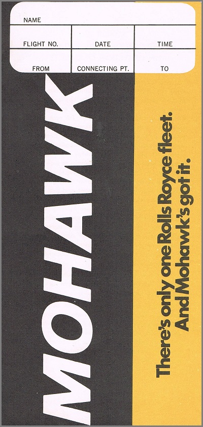 Mohawk Airlines Ticket Jackets – departedflights2.com
