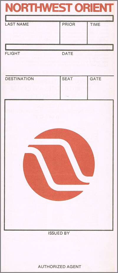 Northwest Orient/Northwest Airlines Ticket Jackets – departedflights2.com