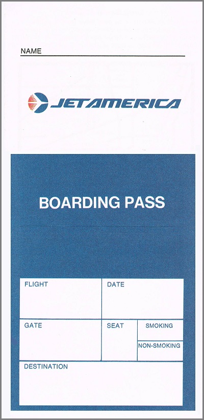 Jet America Airlines Ticket Jackets – departedflights2.com