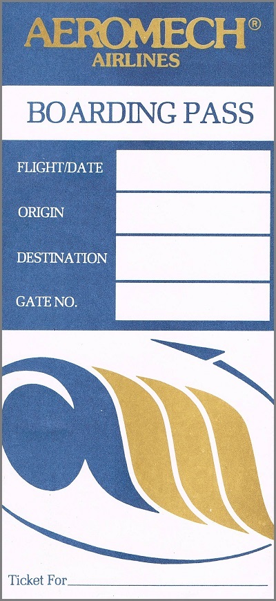Aeromech Airlines Ticket Jackets – departedflights2.com
