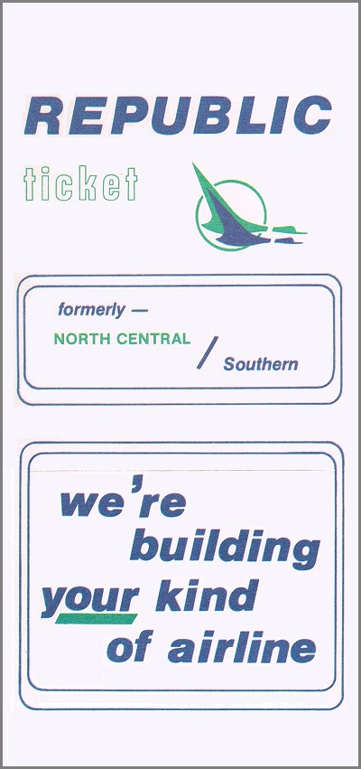 Republic Airlines Ticket Jackets – departedflights2.com