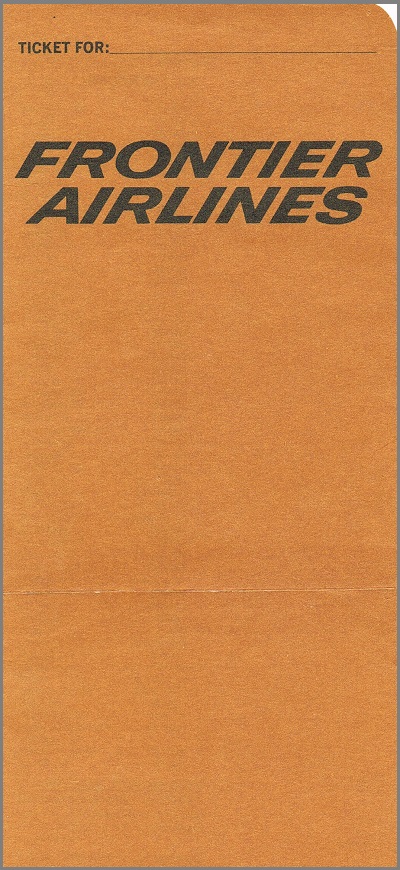 Frontier Airlines Ticket Jackets – departedflights2.com
