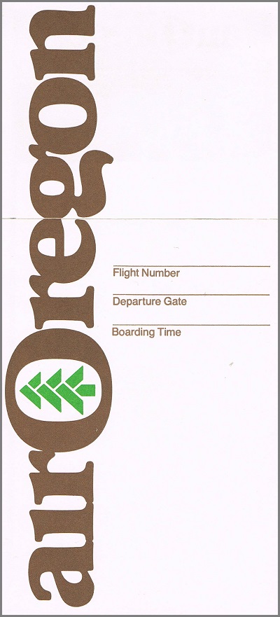 Air Oregon Ticket Jackets – departedflights2.com
