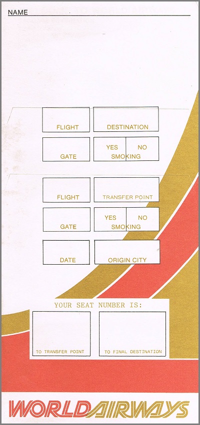 World Airways Ticket Jackets – departedflights2.com