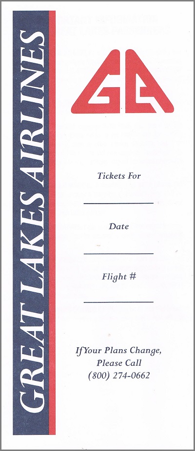 Great Lakes Airlines Ticket Jackets – departedflights2.com